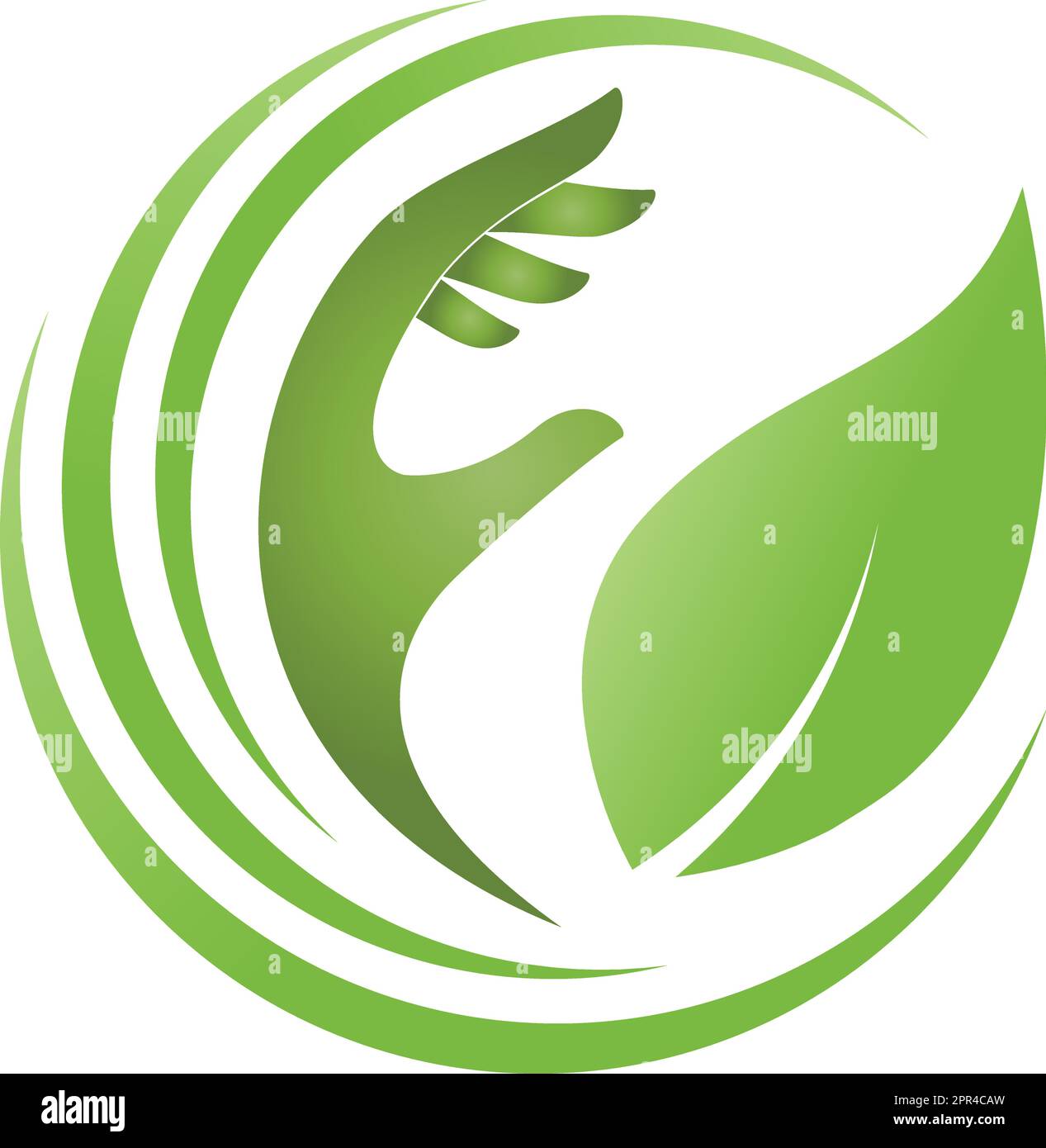Hands, leaves, wellness, naturopath, gardener, logo Stock Vector Image ...