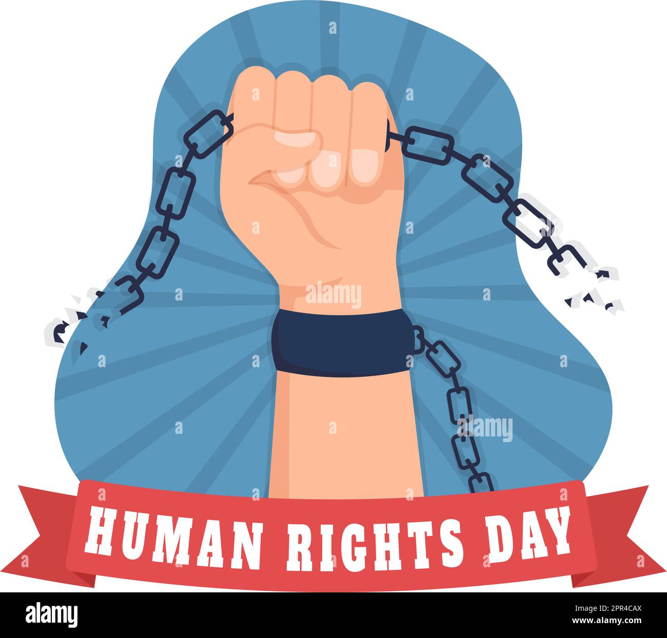 Human Rights Day Template Hand Drawn Flat Cartoon Illustration with ...
