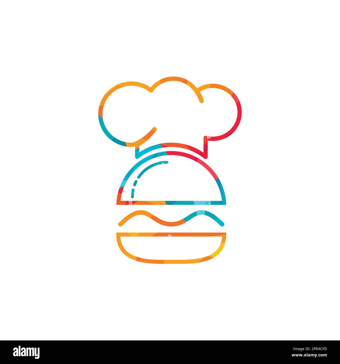 Burger chef vector logo design template. Retro fast food burger badge ...