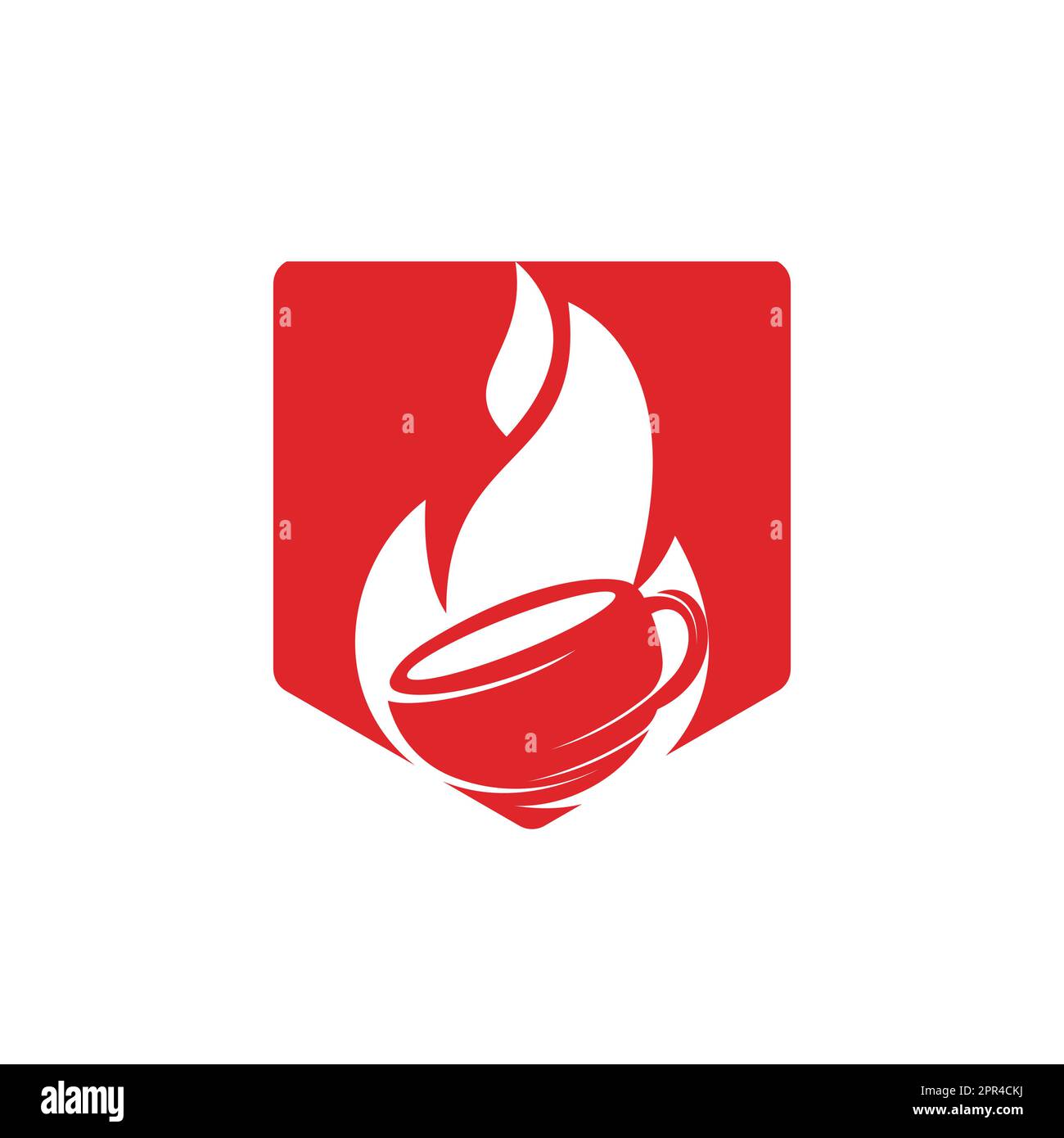Fire flame hot roasted coffee logo design. Hot coffee shop logo with ...