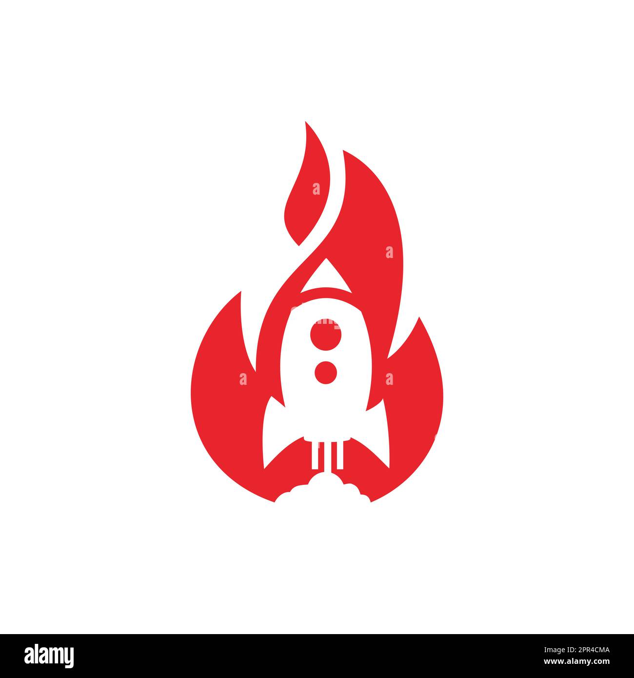 Rocket fire vector logo design template. Flame and airplane symbol or ...