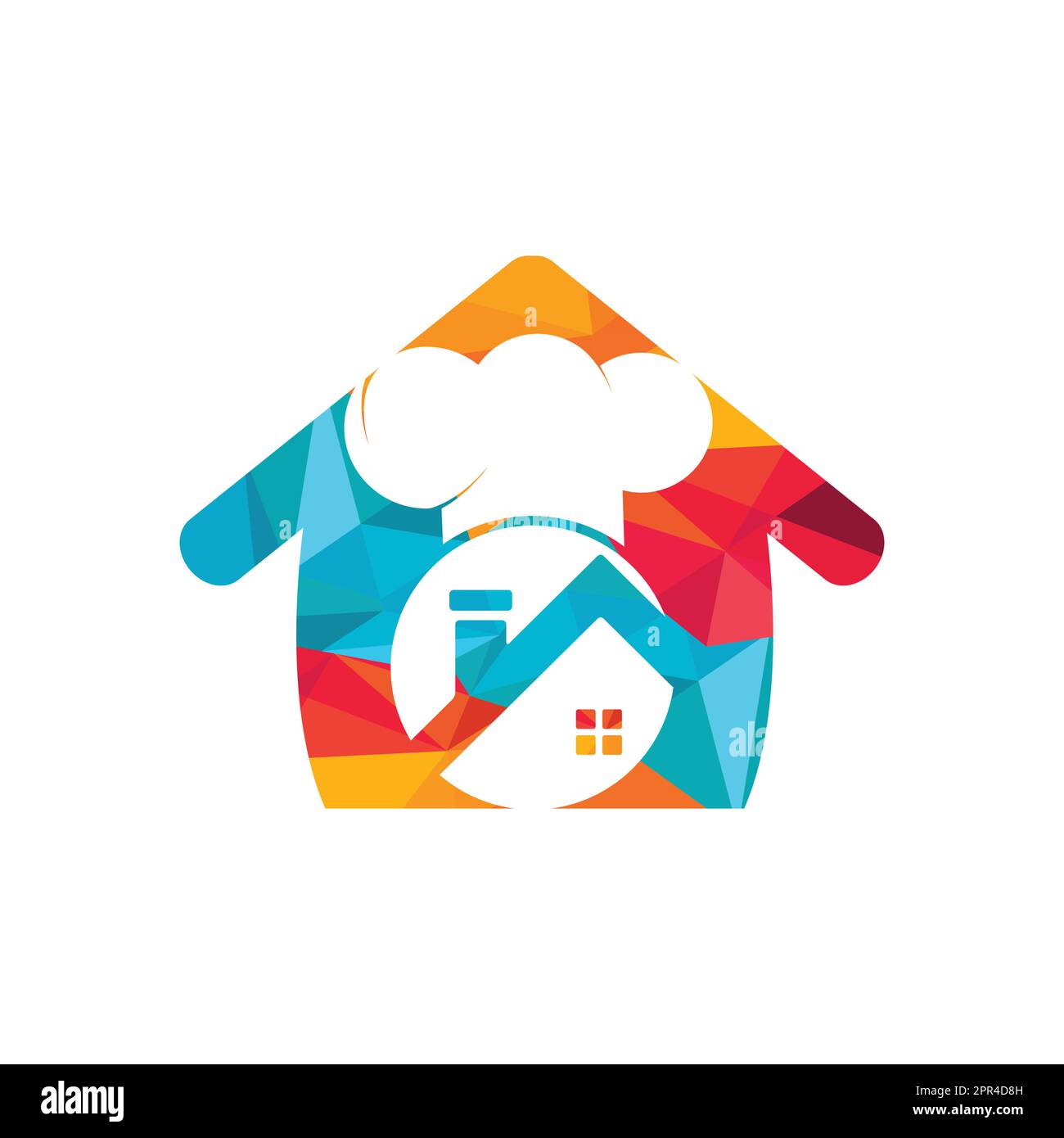Home chef icon logo design. Cooking at home vector logo design Stock ...