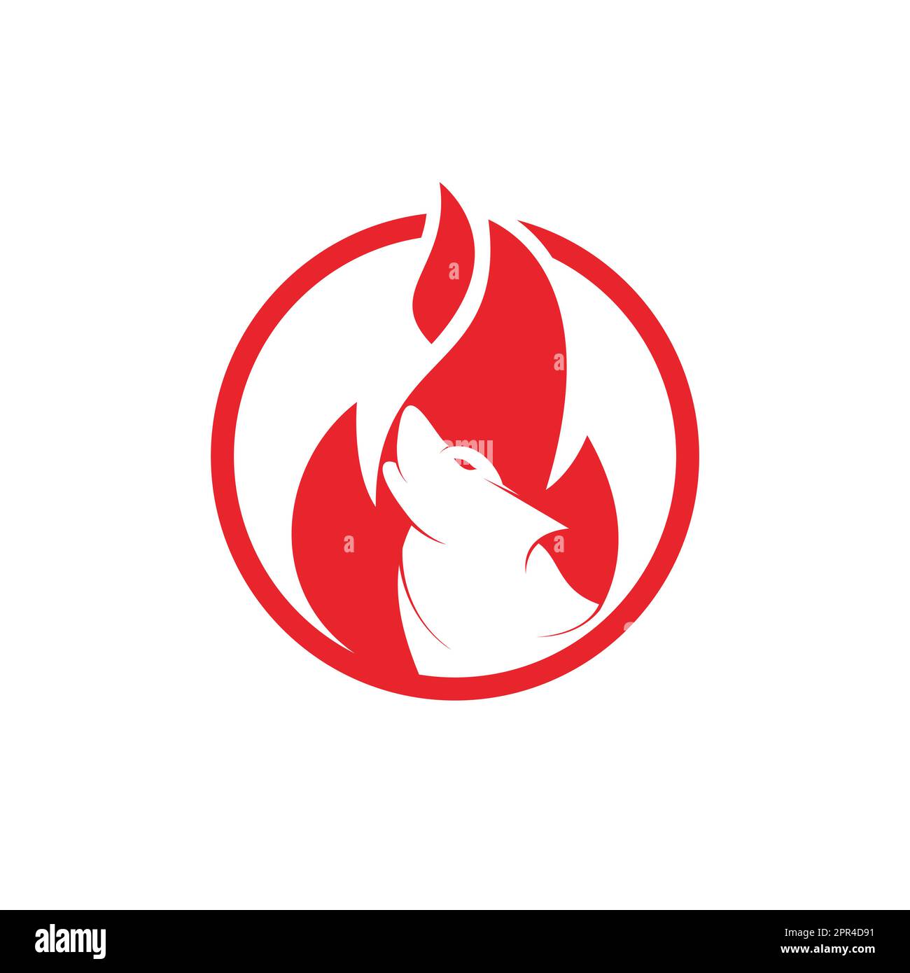 Wolf fire vector logo design template Stock Vector Image & Art - Alamy
