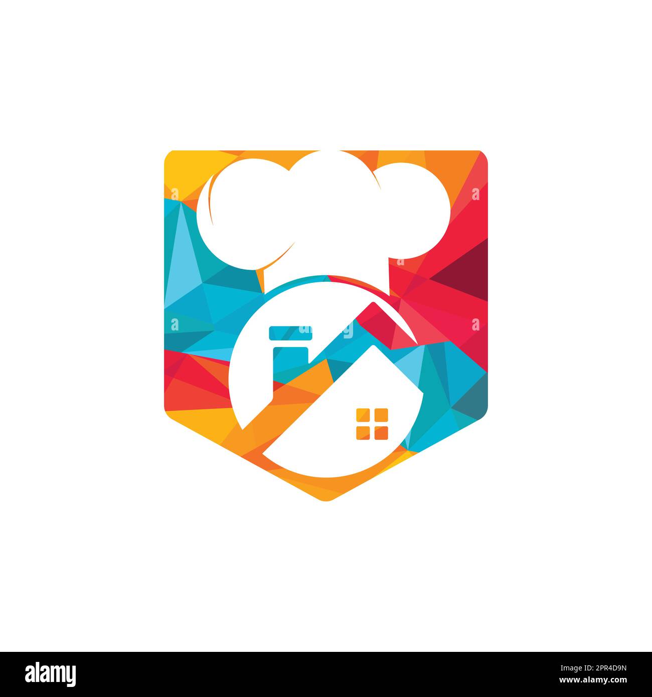 Home chef icon logo design. Cooking at home vector logo design Stock ...