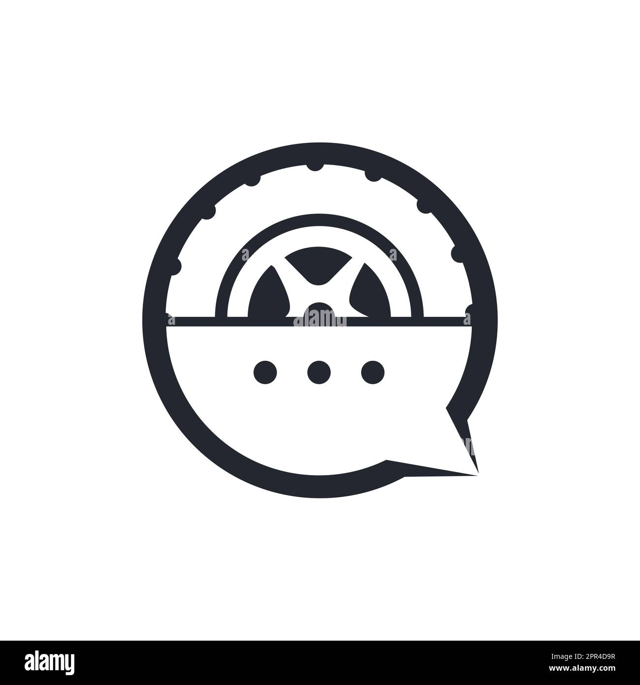 Transport chat vector logo design template. Talk symbol tire shape logo ...