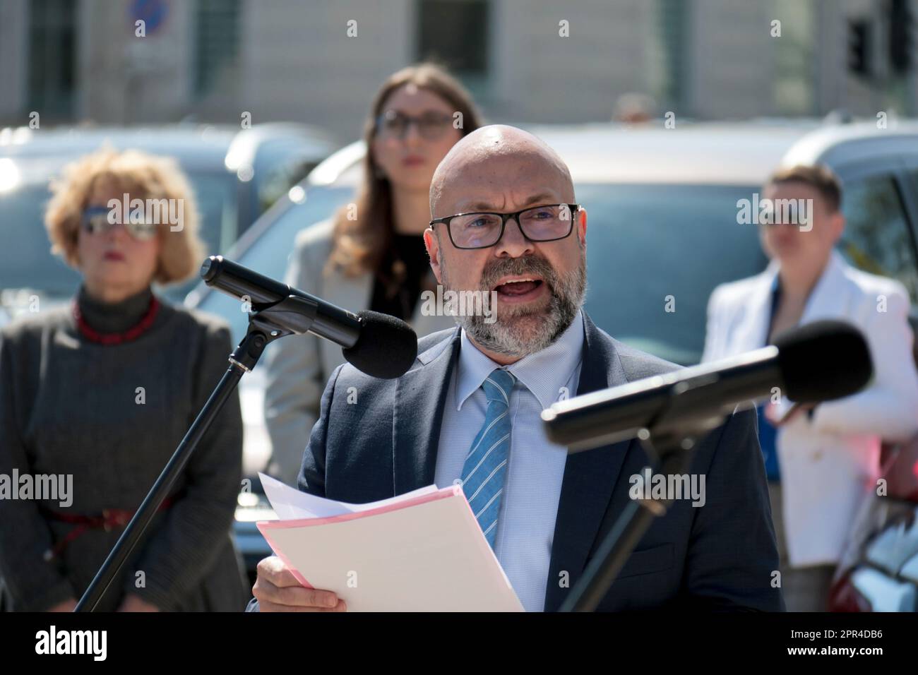 KYIV, UKRAINE - APRIL 25, 2023 - UNFPA Representative in Ukraine Jaime ...