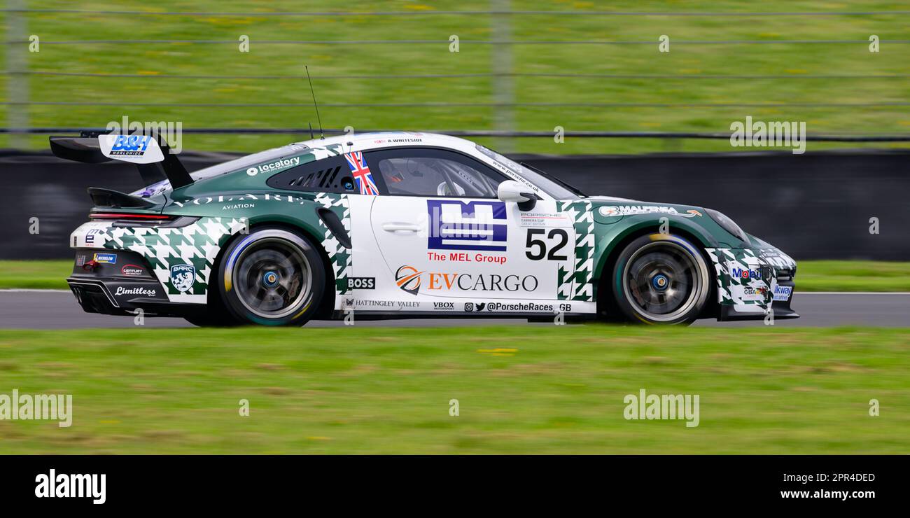 White and Green Porsche Carrera racing car Number 52 in the Porsche ...