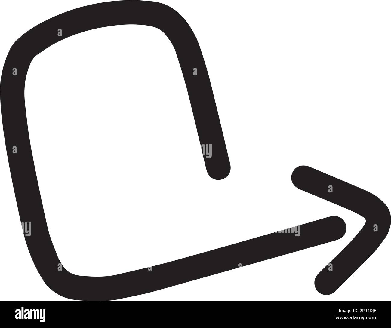 Arrow symbol hand drawn icon vector for web and application in a flat ...