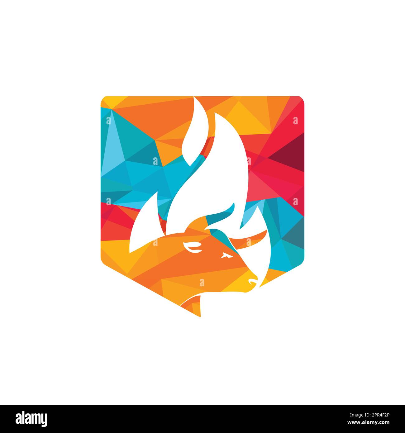Bull fire vector logo design template. Suitable for ranch, steakhouse ...