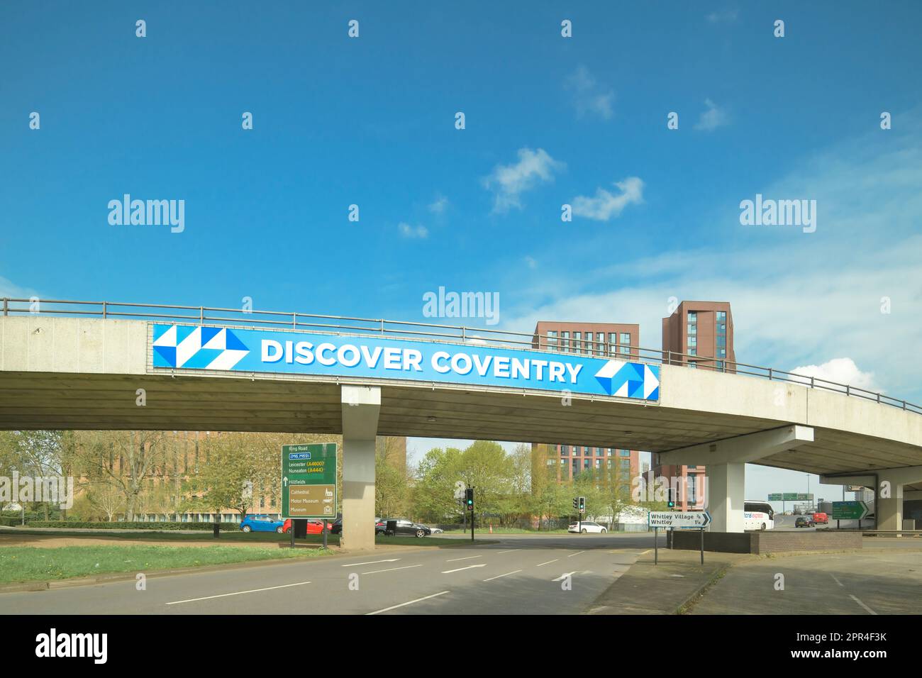 A sign on Coventry ring road, which welcomes visitors to the city Stock ...