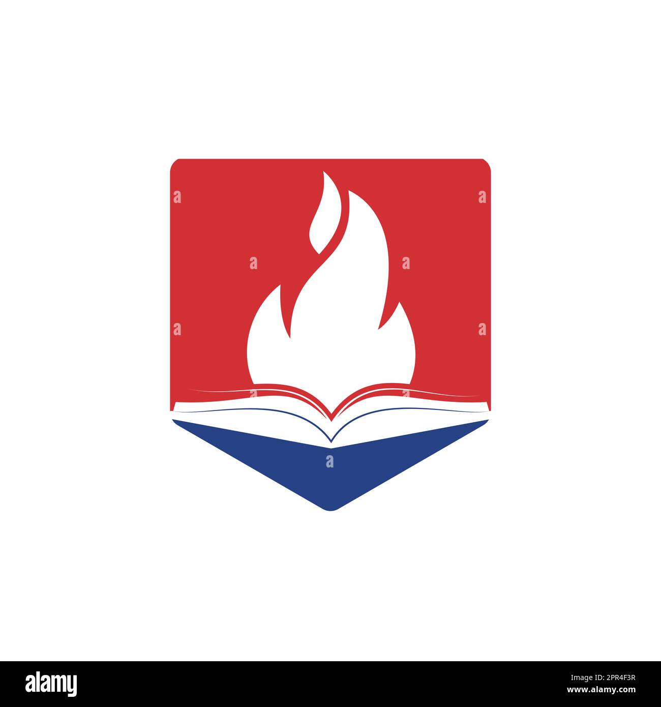 Education fire vector logo design. Motivation book vector logo design ...
