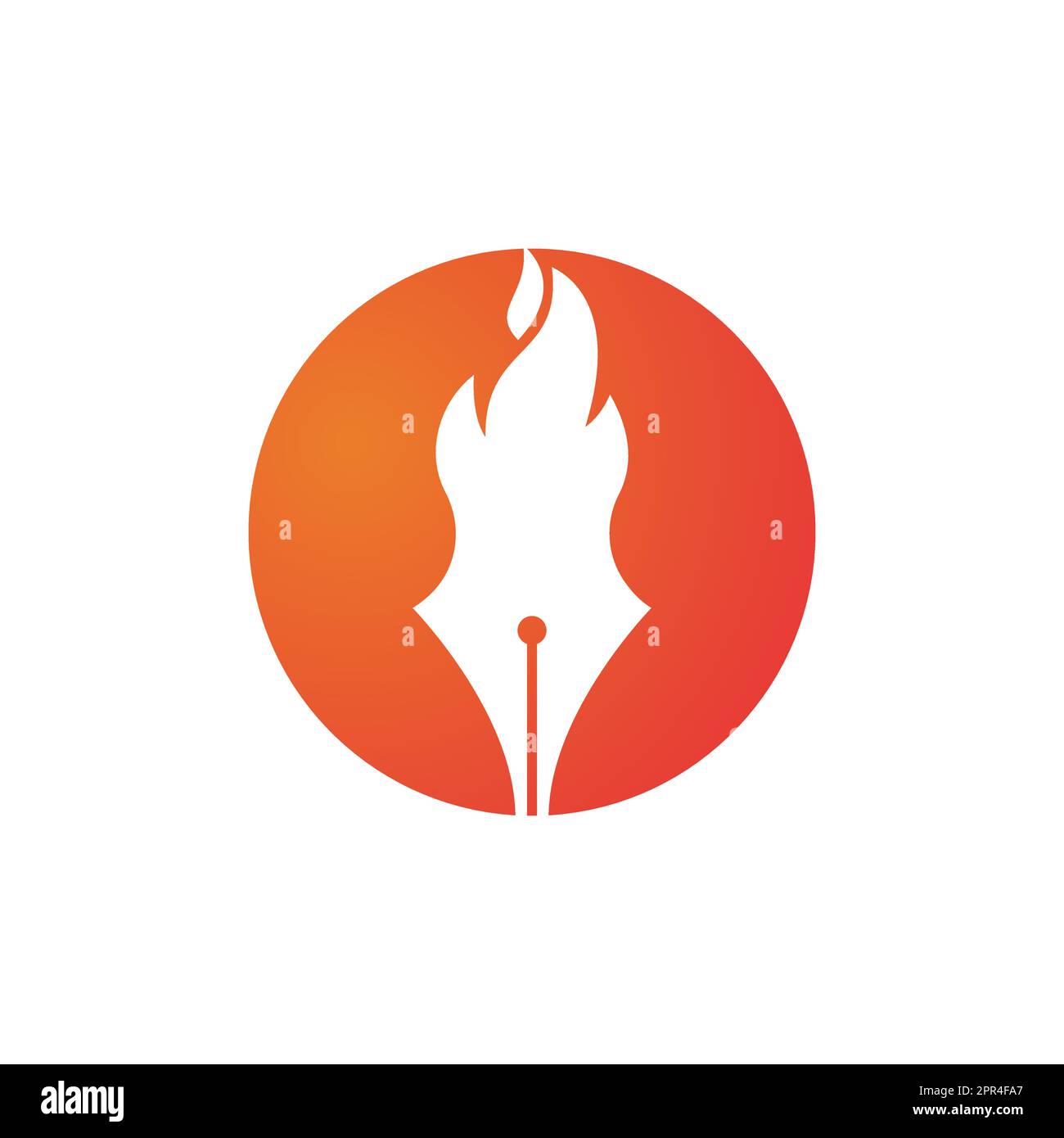 Fire Pen vector logo design concept. Hot writer vector logo icon Stock ...