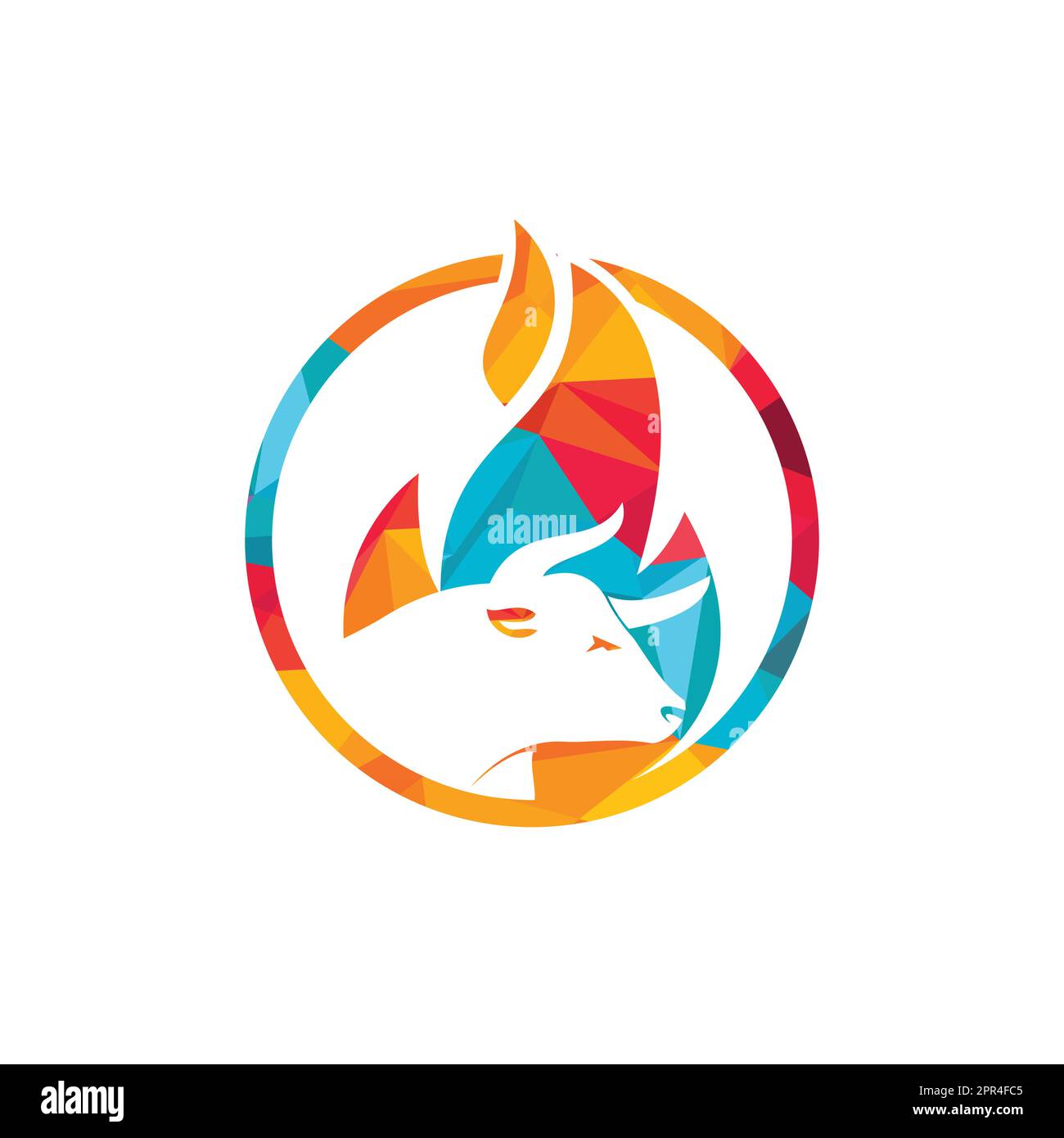 Bull fire vector logo design template. Suitable for ranch, steakhouse ...