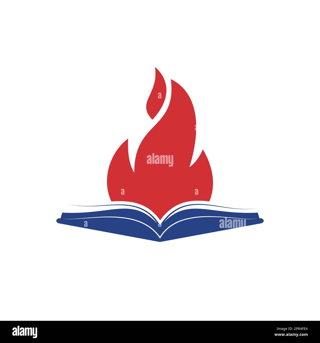 Education fire vector logo design. Motivation book vector logo design ...