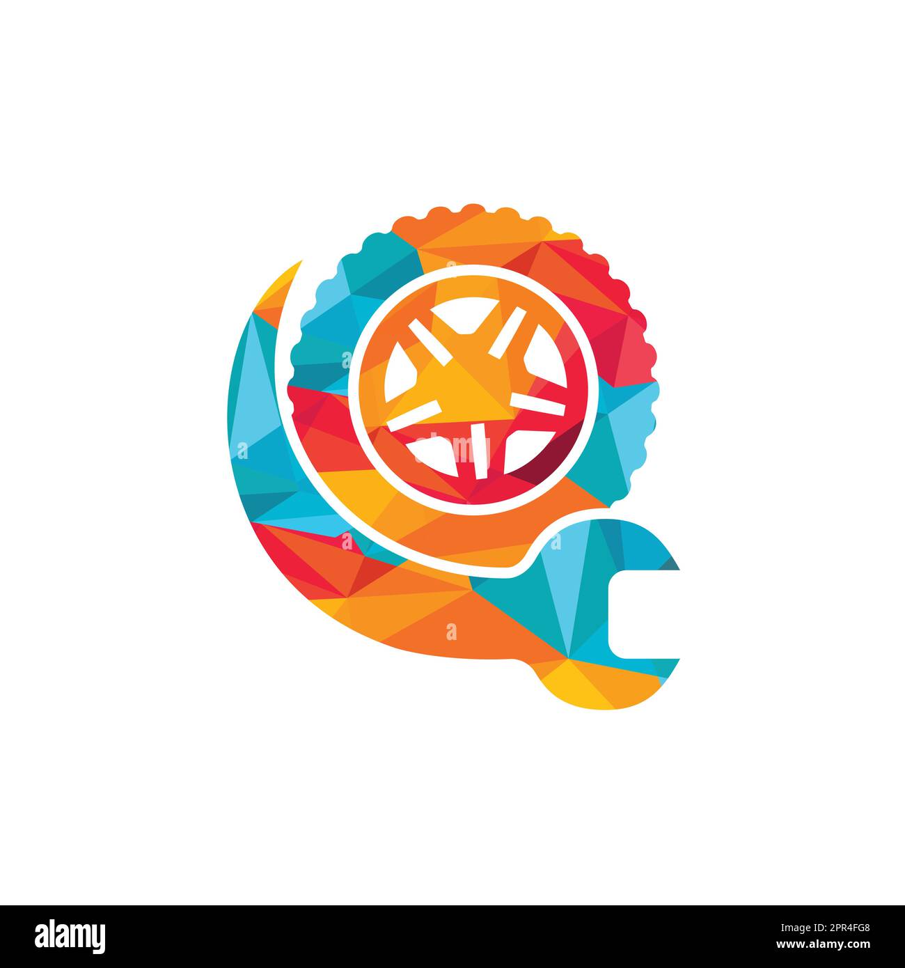 Tire repair shop vector logo design. Wrench and tire icon design Stock ...