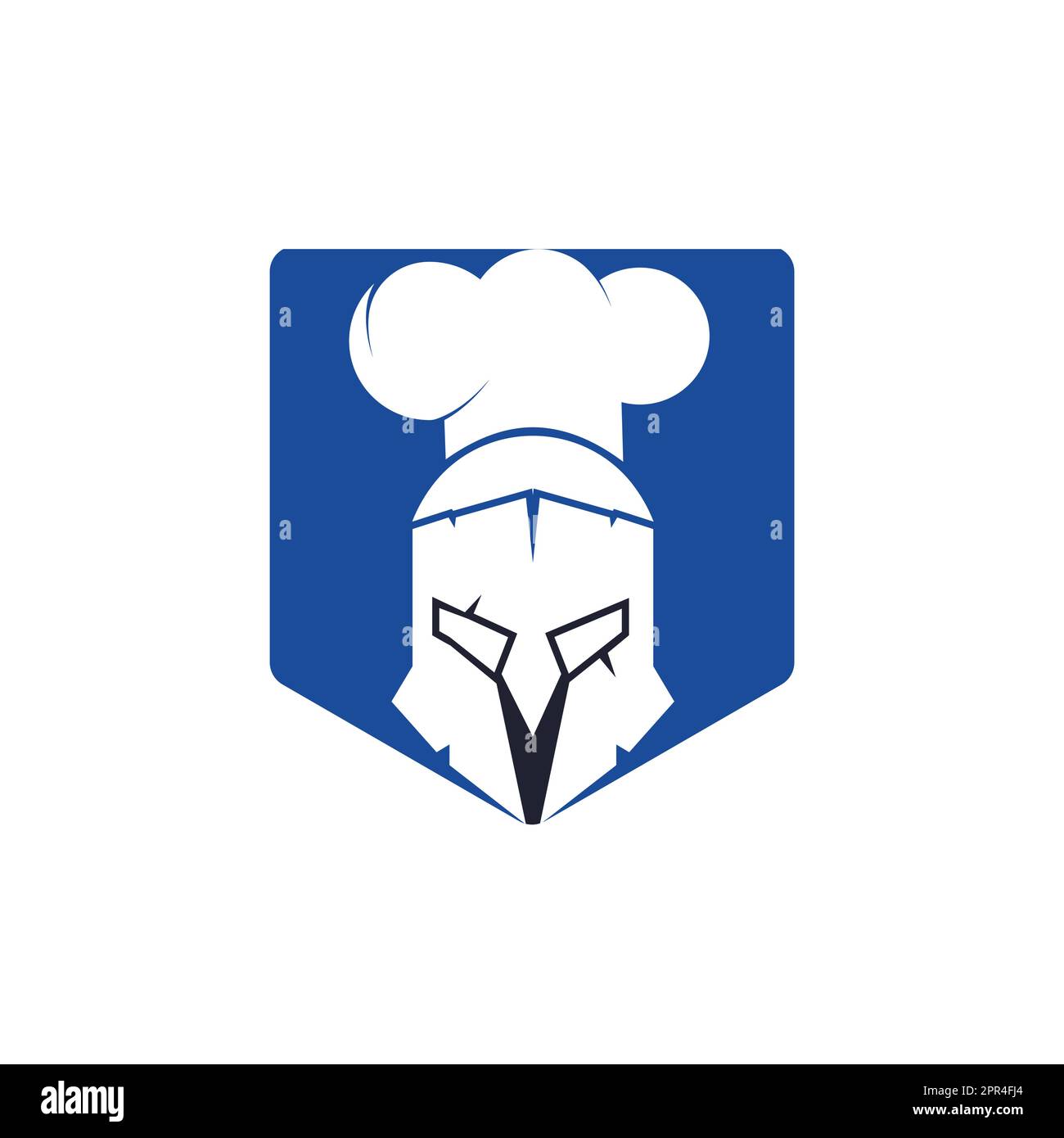 Spartan chef vector logo design template. Minimal logo of chef warrior ...