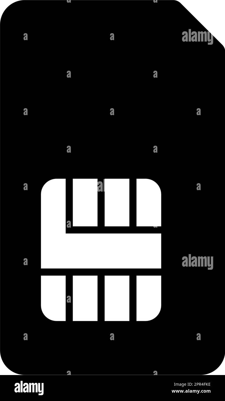 Sim Card or Dual Sim Card for Phone. Flat Vector Icon illustration ...