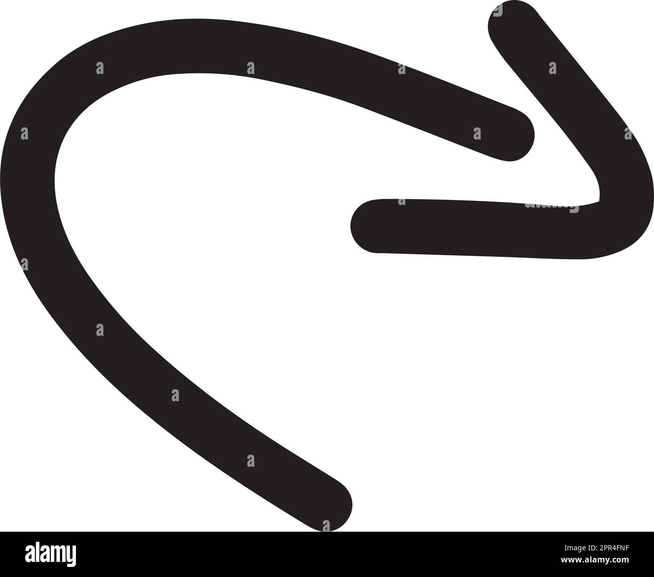 Arrow symbol hand drawn icon vector for web and application in a flat ...