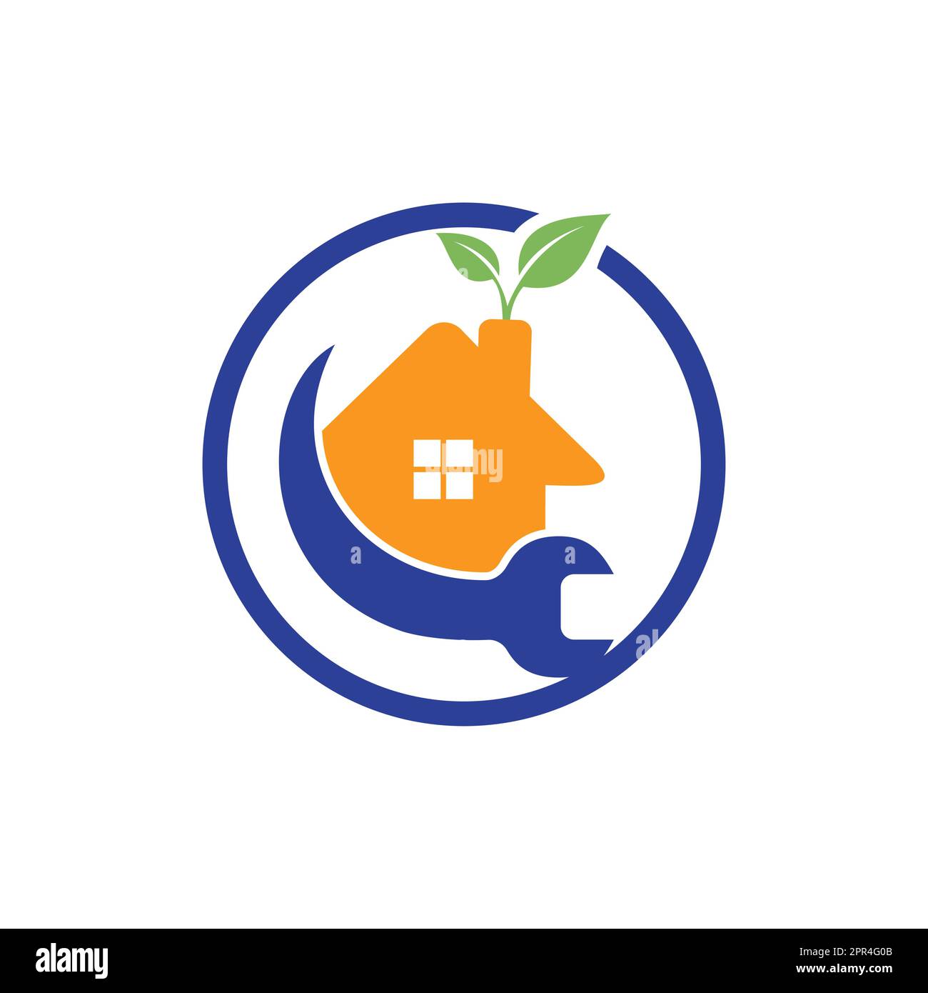 House repair vector logo design template. Home restoration and renovation service logo design ...