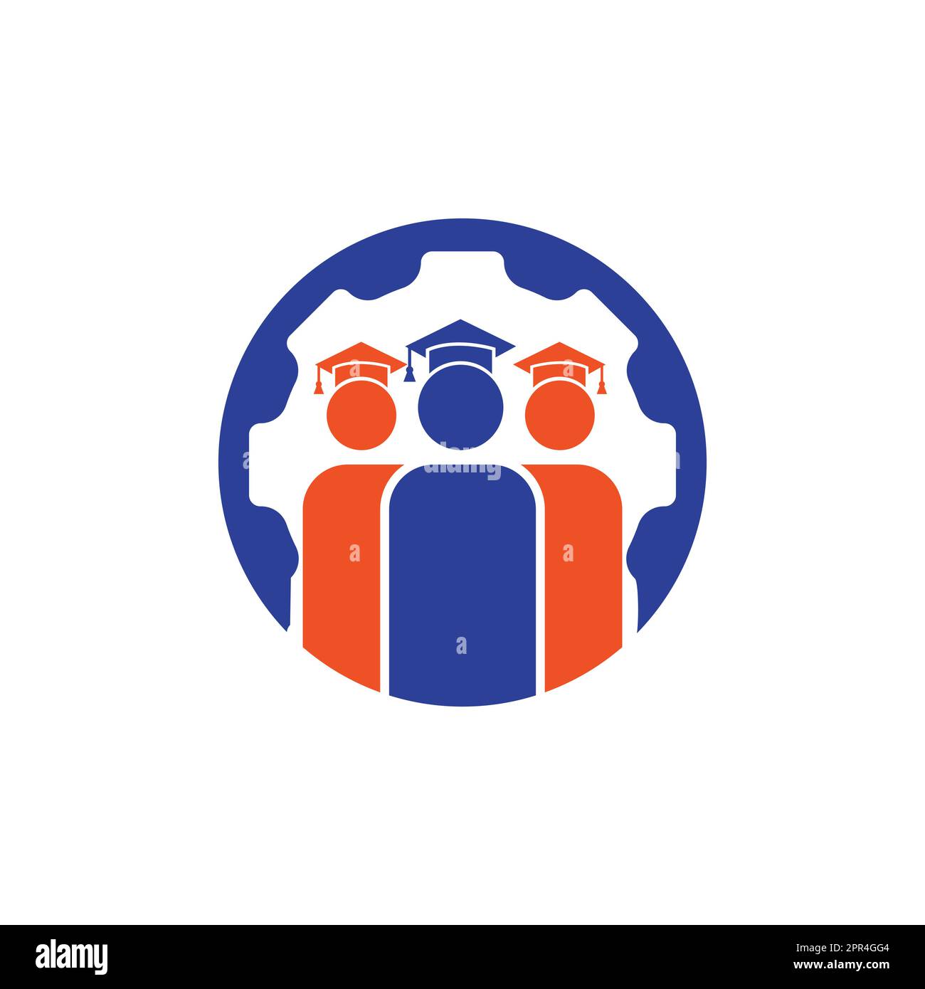 Student gear vector logo template. Graduation Engineer logo symbol or ...