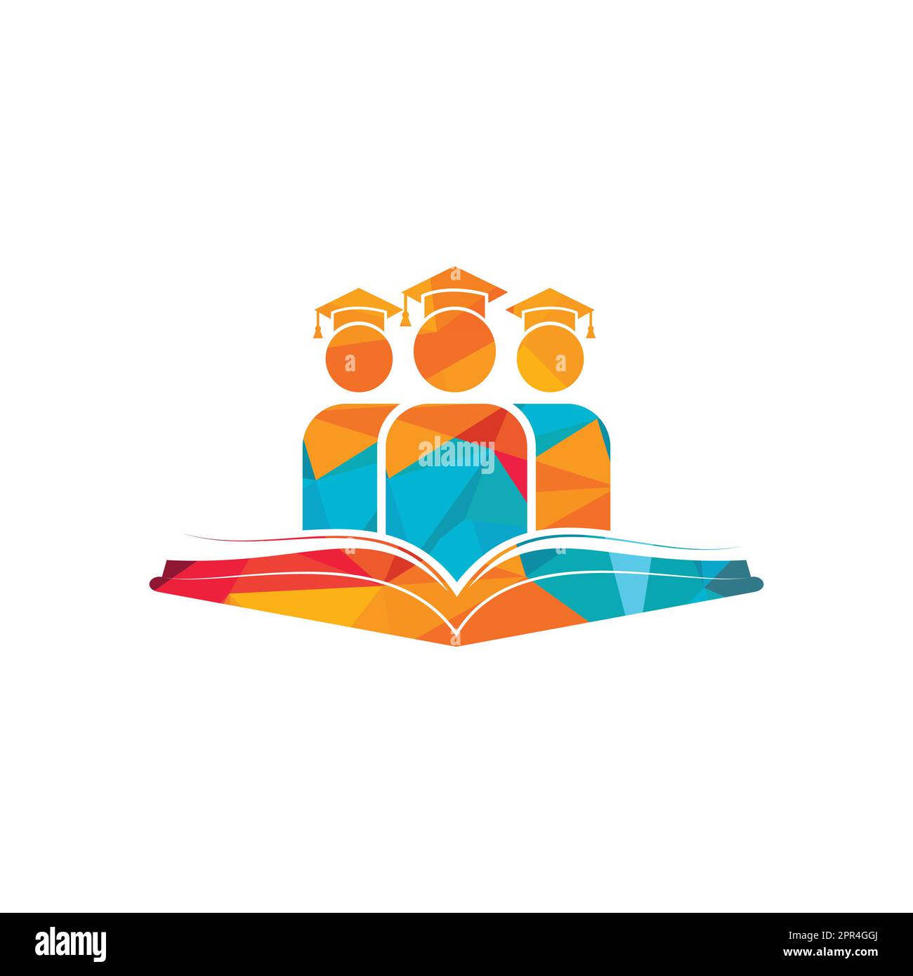 Education and learning vector logo design. Students and book icon ...