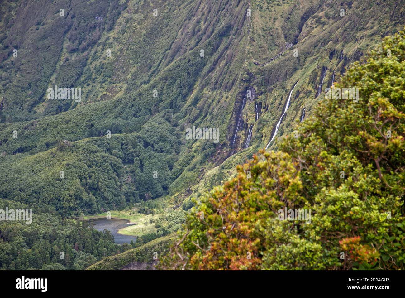 View at the beautiful waterfalls of Poço Ribeira do Ferreiro (Alagoinha ...