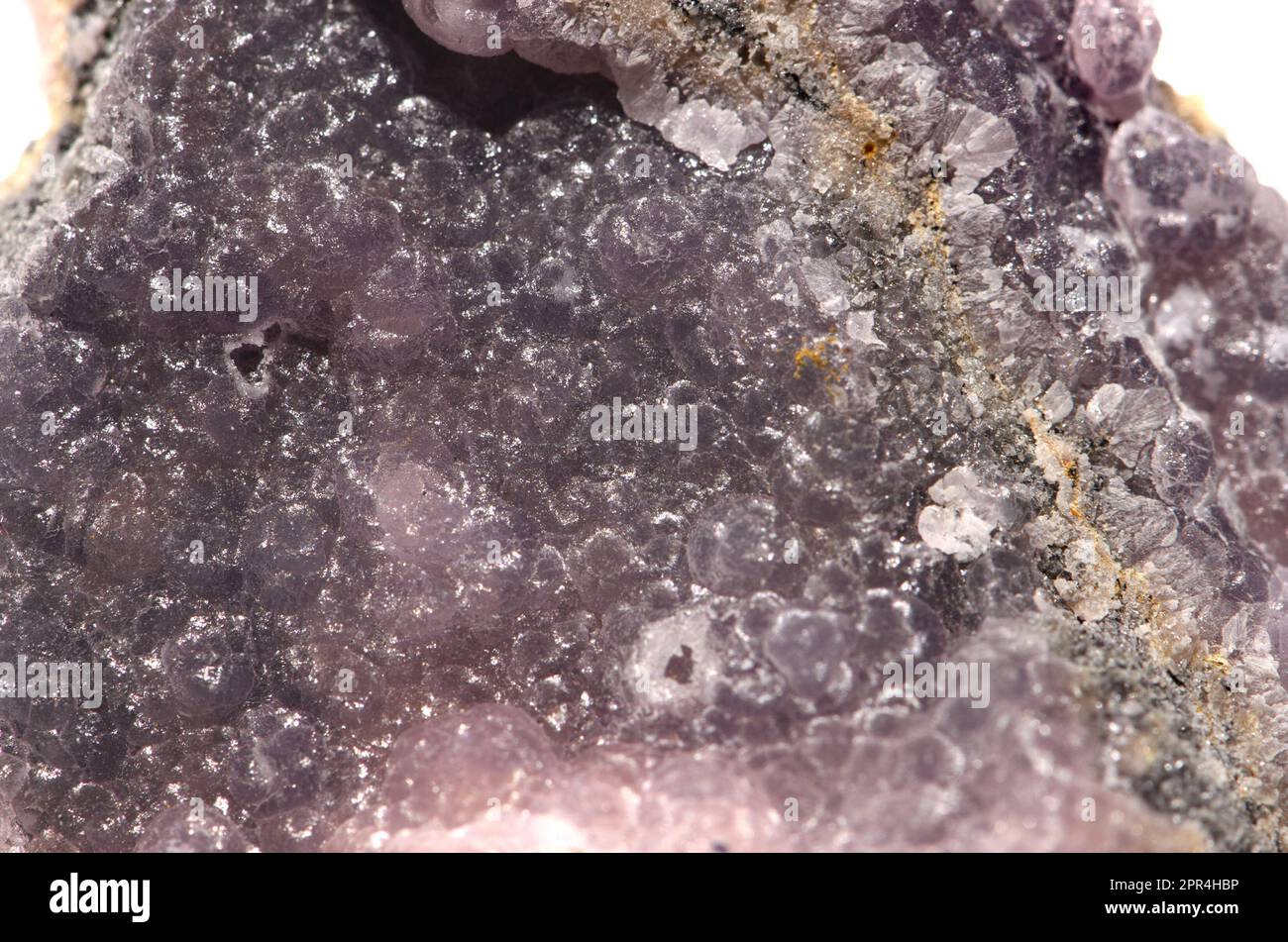 Purple botryoidal Smithsonite (zinc carbonate) from Mexico Stock Photo ...