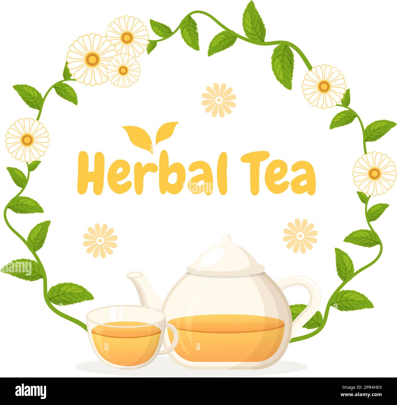 Glass tea dried leaves Stock Vector Images - Alamy