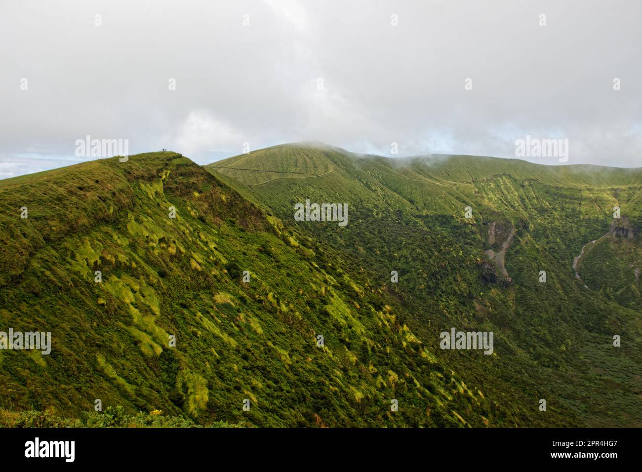 Panoramic view from the rim of Caldeira de Faial, Azores, Portugal ...