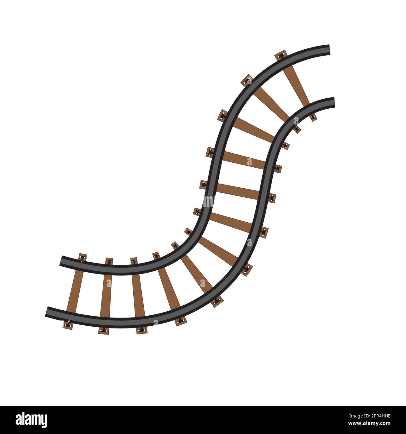 Straight railway Cut Out Stock Images & Pictures - Alamy