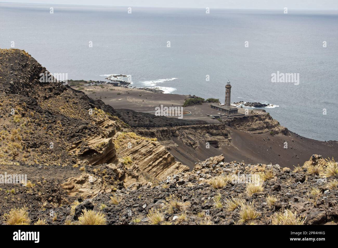 The barren landscape of Capelinhos, the westernmost part of Faial ...