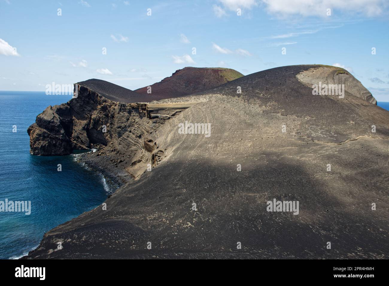 The barren landscape of Capelinhos, the westernmost part of Faial ...