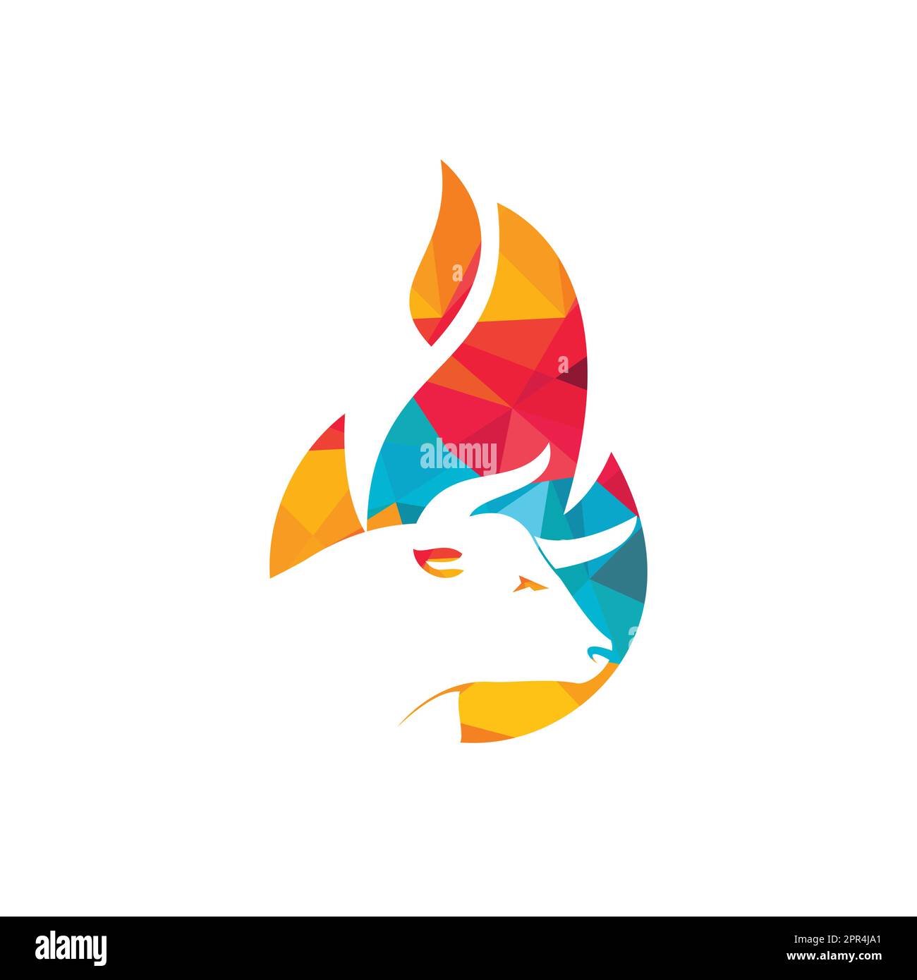 Bull fire vector logo design template. Suitable for ranch, steakhouse ...