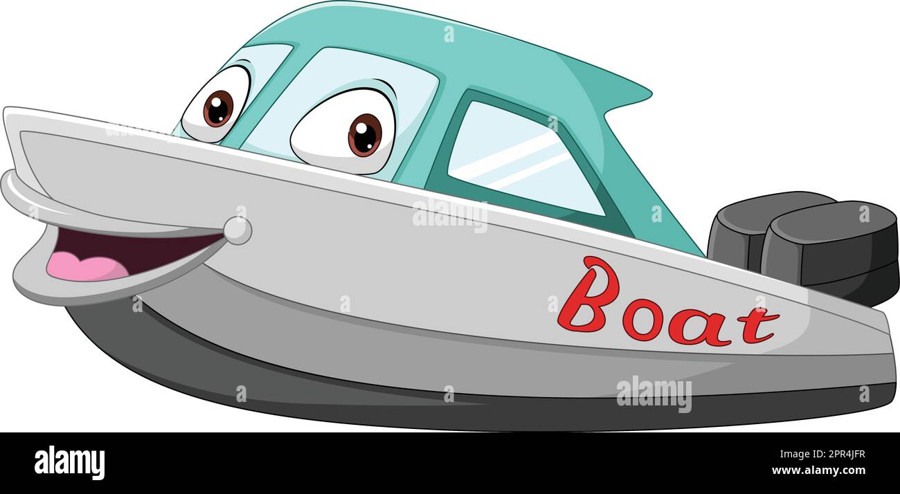 Cartoon smiling boat mascot character Stock Vector Image & Art - Alamy