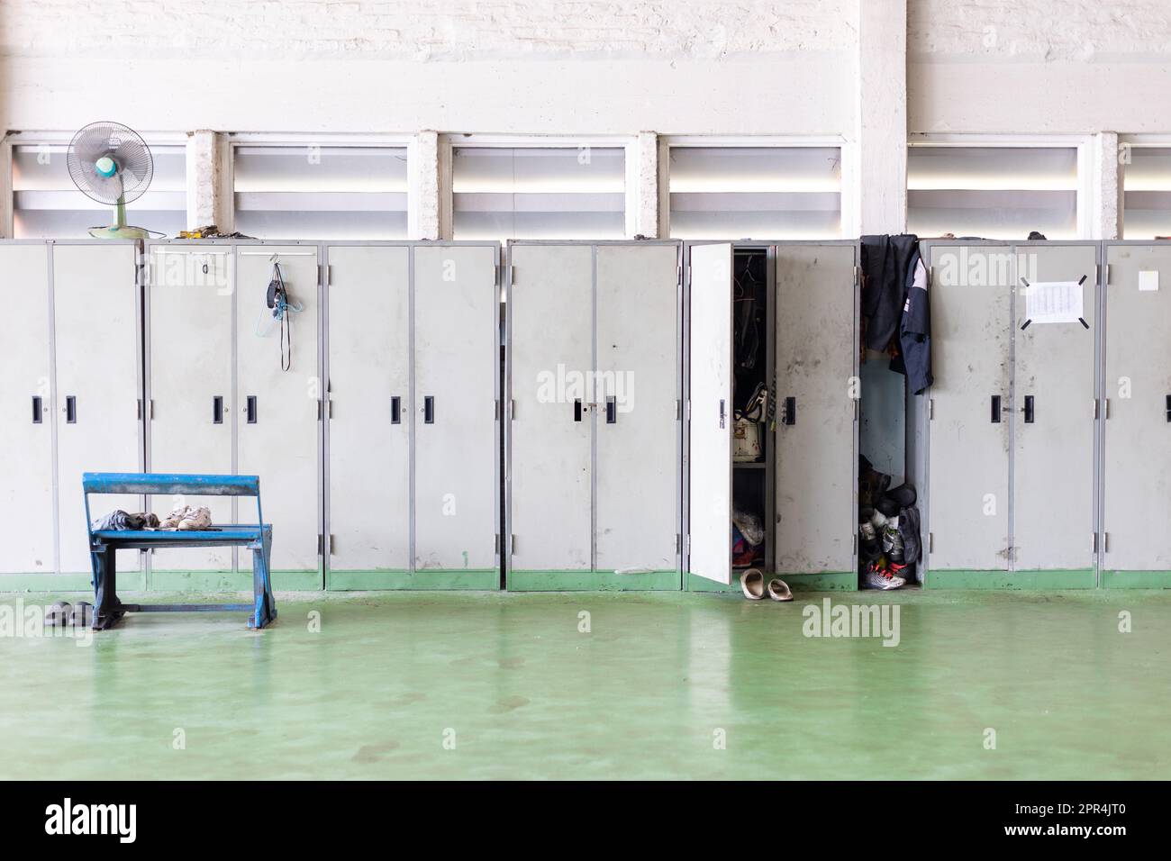 Workers locker room floor hi-res stock photography and images - Alamy