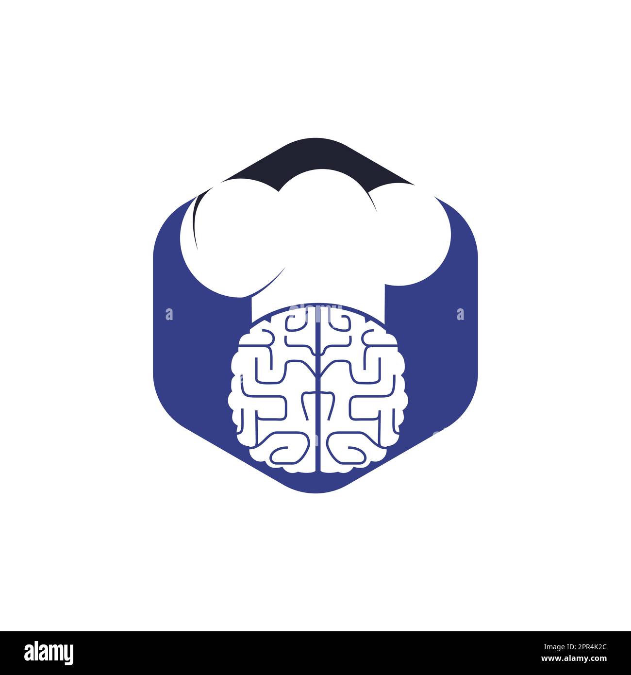 Smart chef vector logo design concept. Brain and chef hat icon Stock ...
