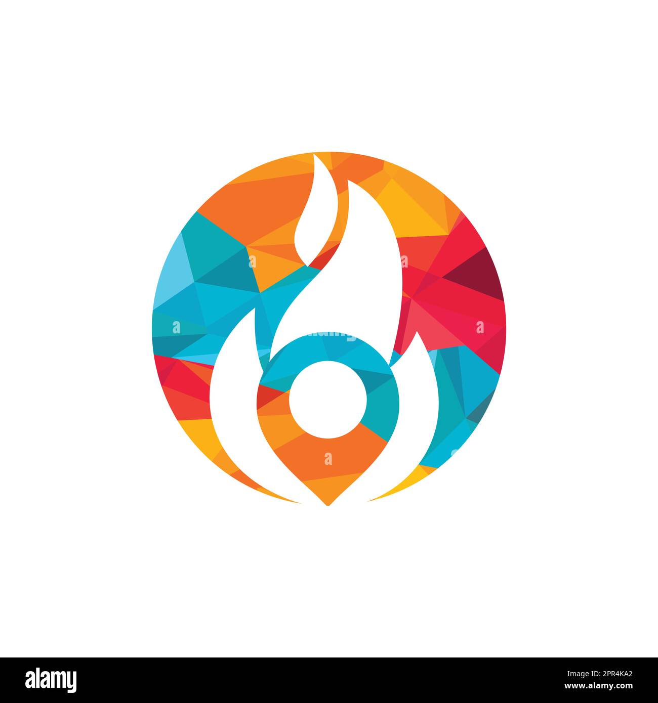 Fire pin vector logo design template. Fire location logo design concept ...