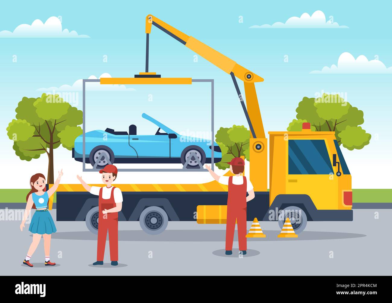 Breakdown truck lift Stock Vector Images - Alamy