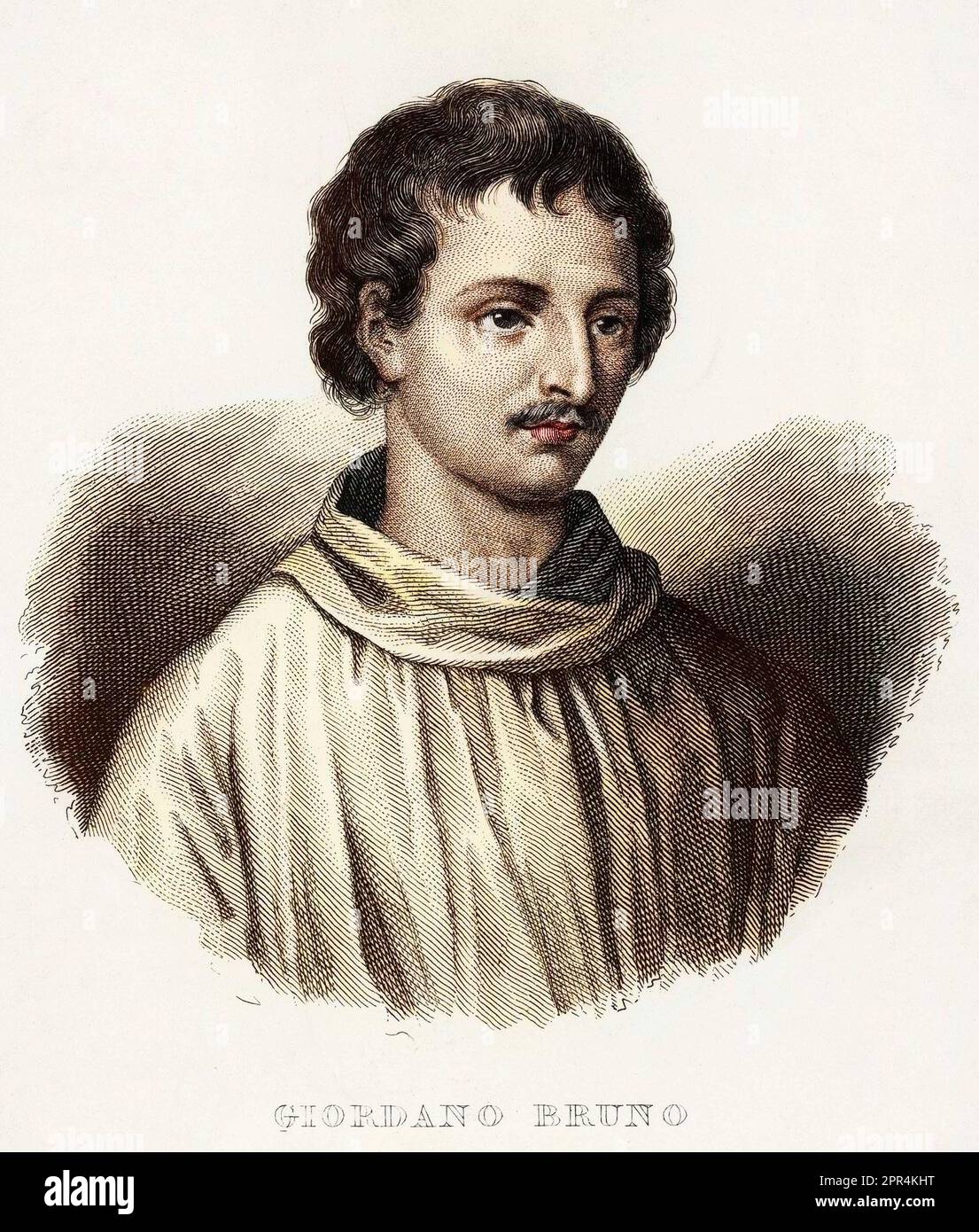 Portrait Of Giordano Bruno 1548 1600 Italian Dominican Friar Philosopher And Writer Stock
