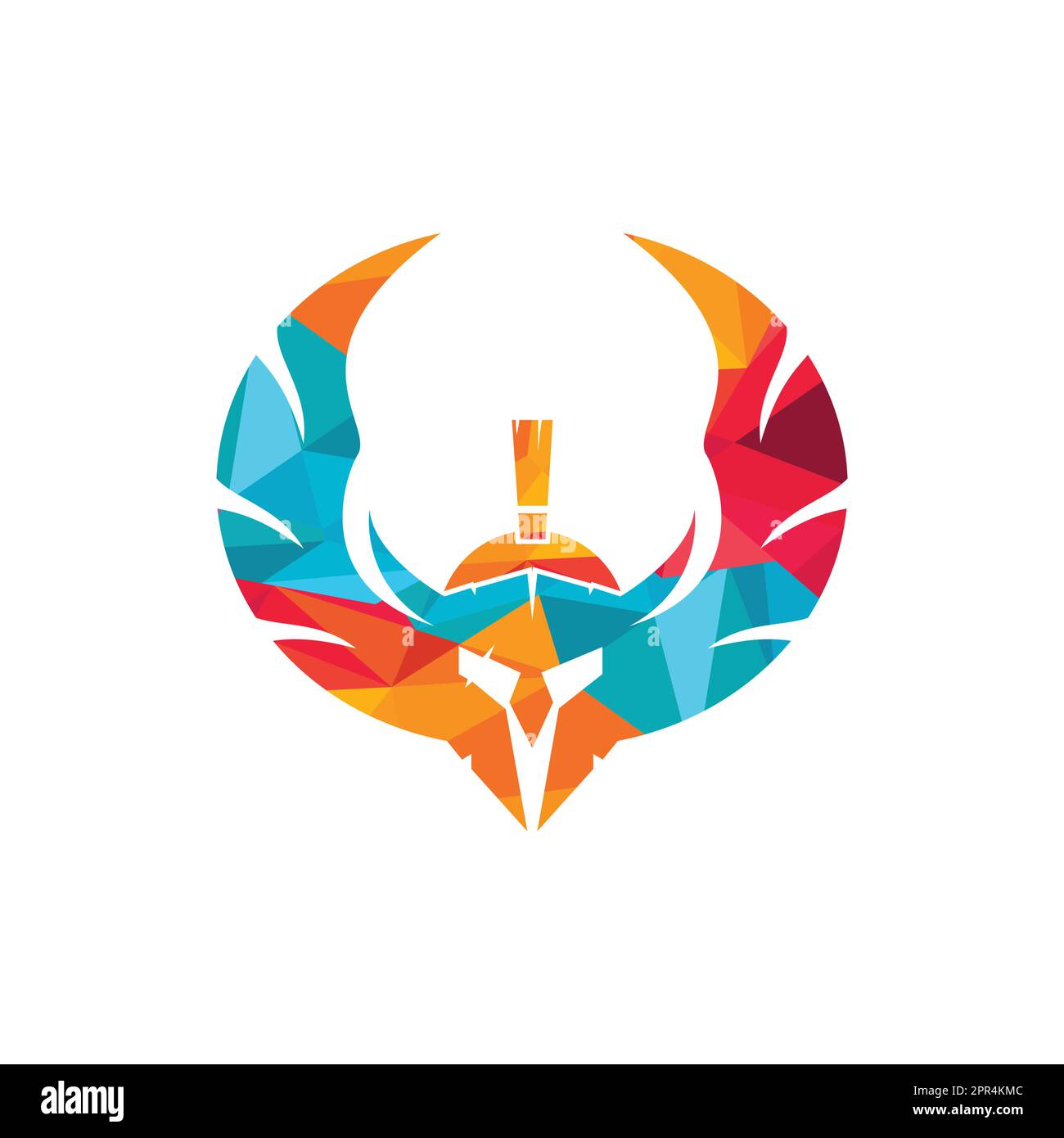 Spartan warrior with wings vector logo design. Warrior knight logo ...
