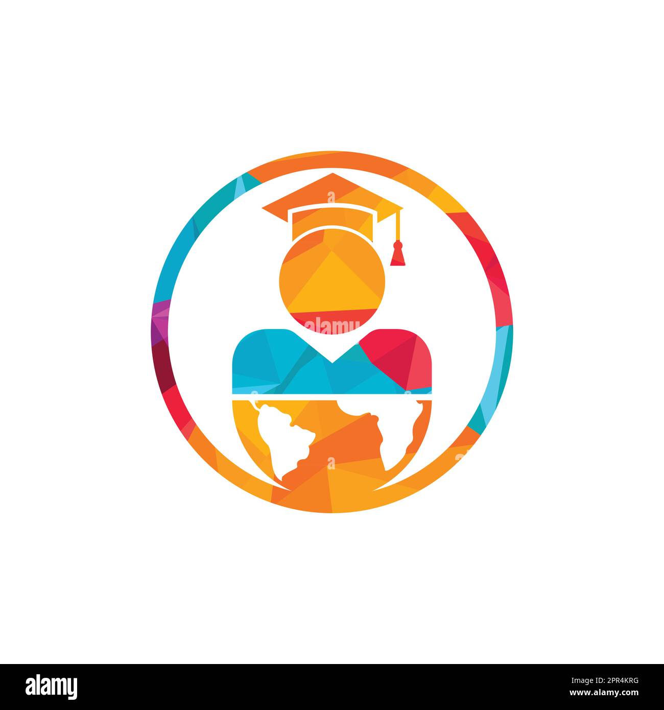 Education vector logo design template. Globe and student icon logo ...