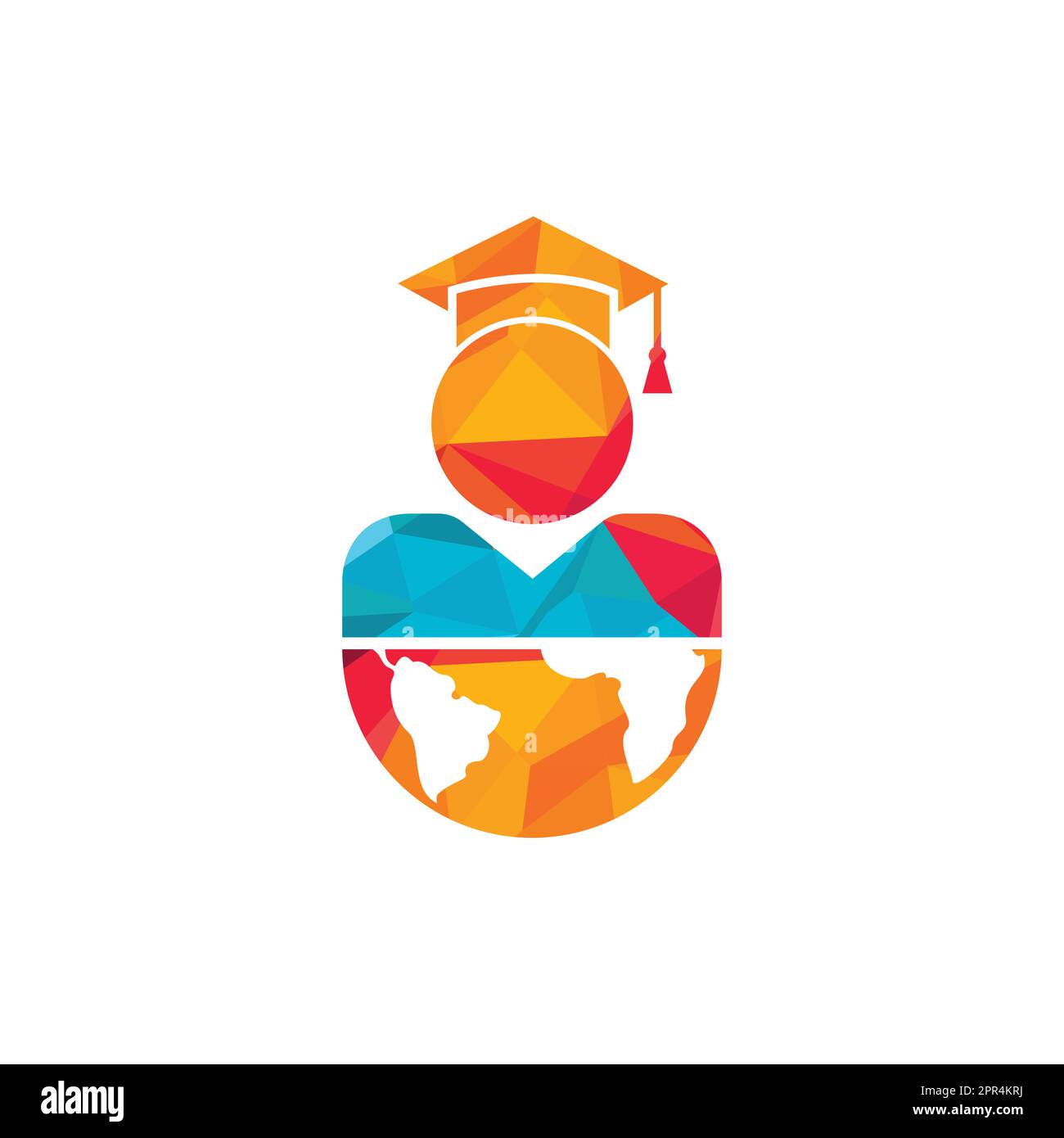 Education vector logo design template. Globe and student icon logo ...