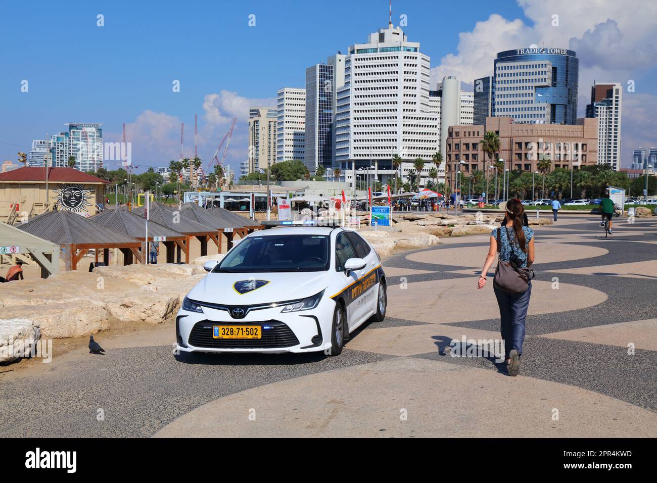 TEL AVIV, ISRAEL - NOVEMBER 2, 2022: Toyota police car in Tel Aviv ...