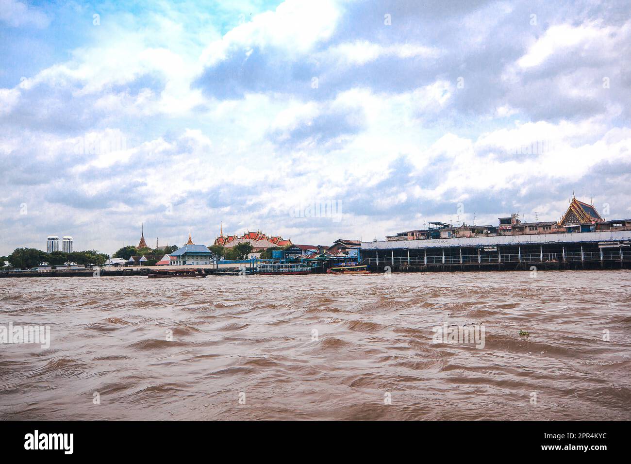 Pier in the Chao Phraya River in Bangkok of Thailand Stock Photo - Alamy