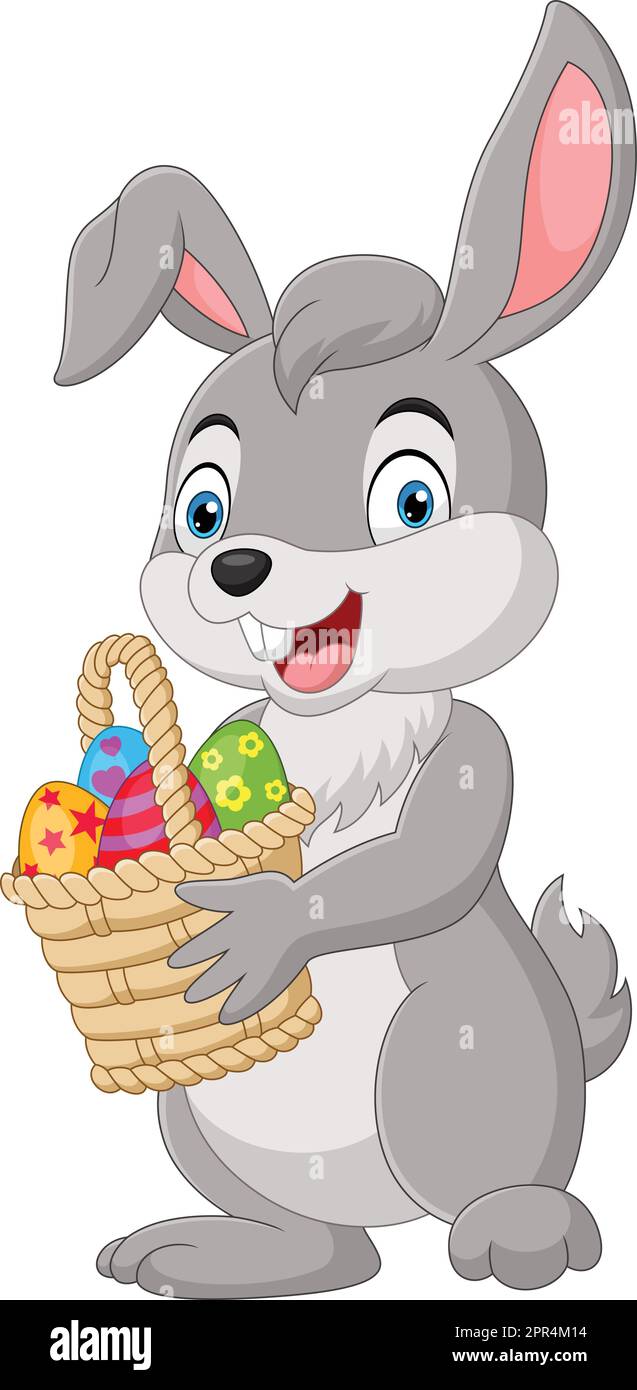 Easter bunny carrying basket Cut Out Stock Images & Pictures - Alamy