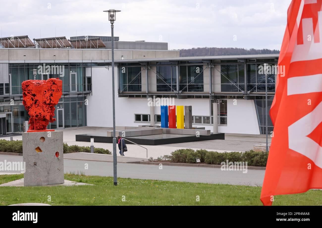 26 April 2023, Hesse, Allendorf (Eder): An exterior shot of the ...