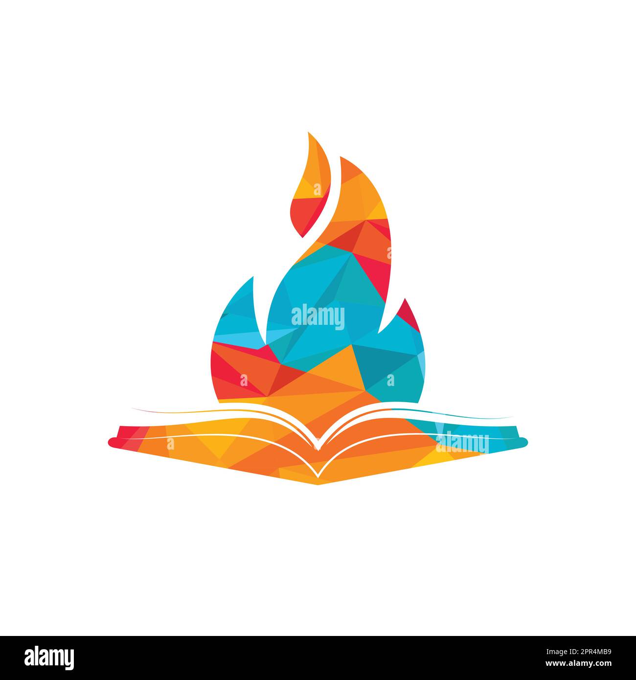 Education fire vector logo design. Motivation book vector logo design ...