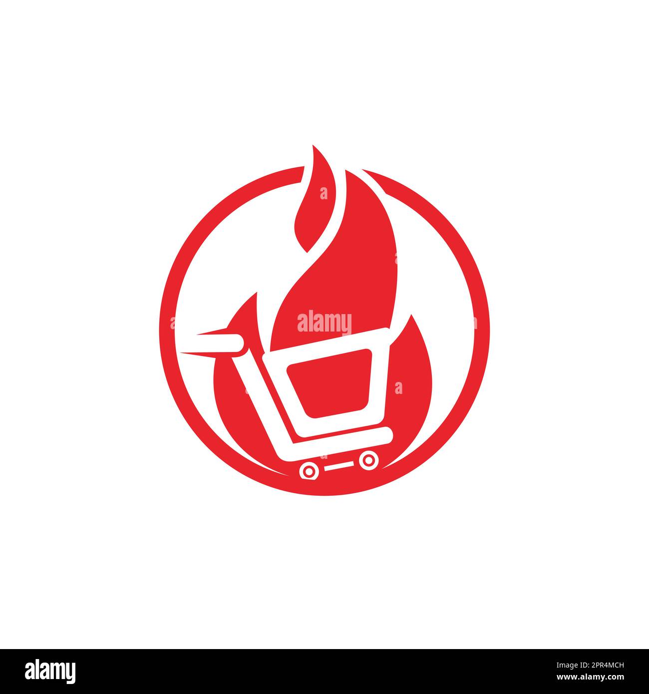 Fire cart shop vector logo design template. Hot Sale logo symbol or ...