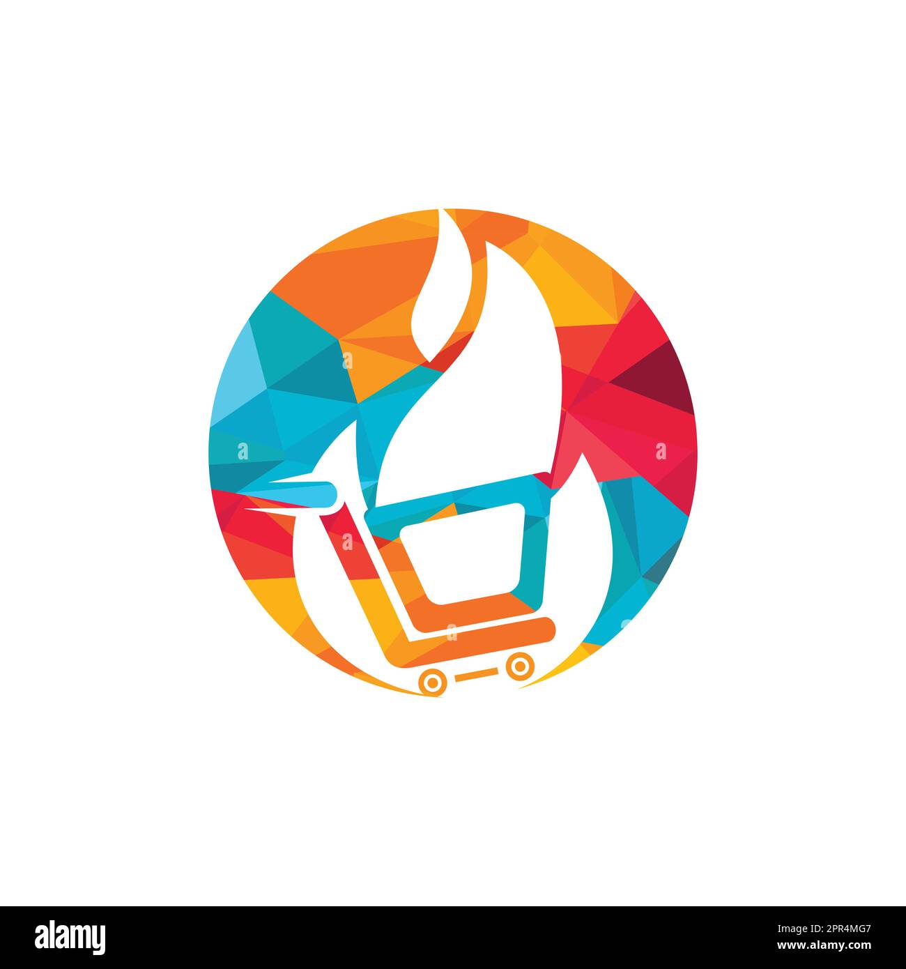 Fire cart shop vector logo design template. Hot Sale logo symbol or ...