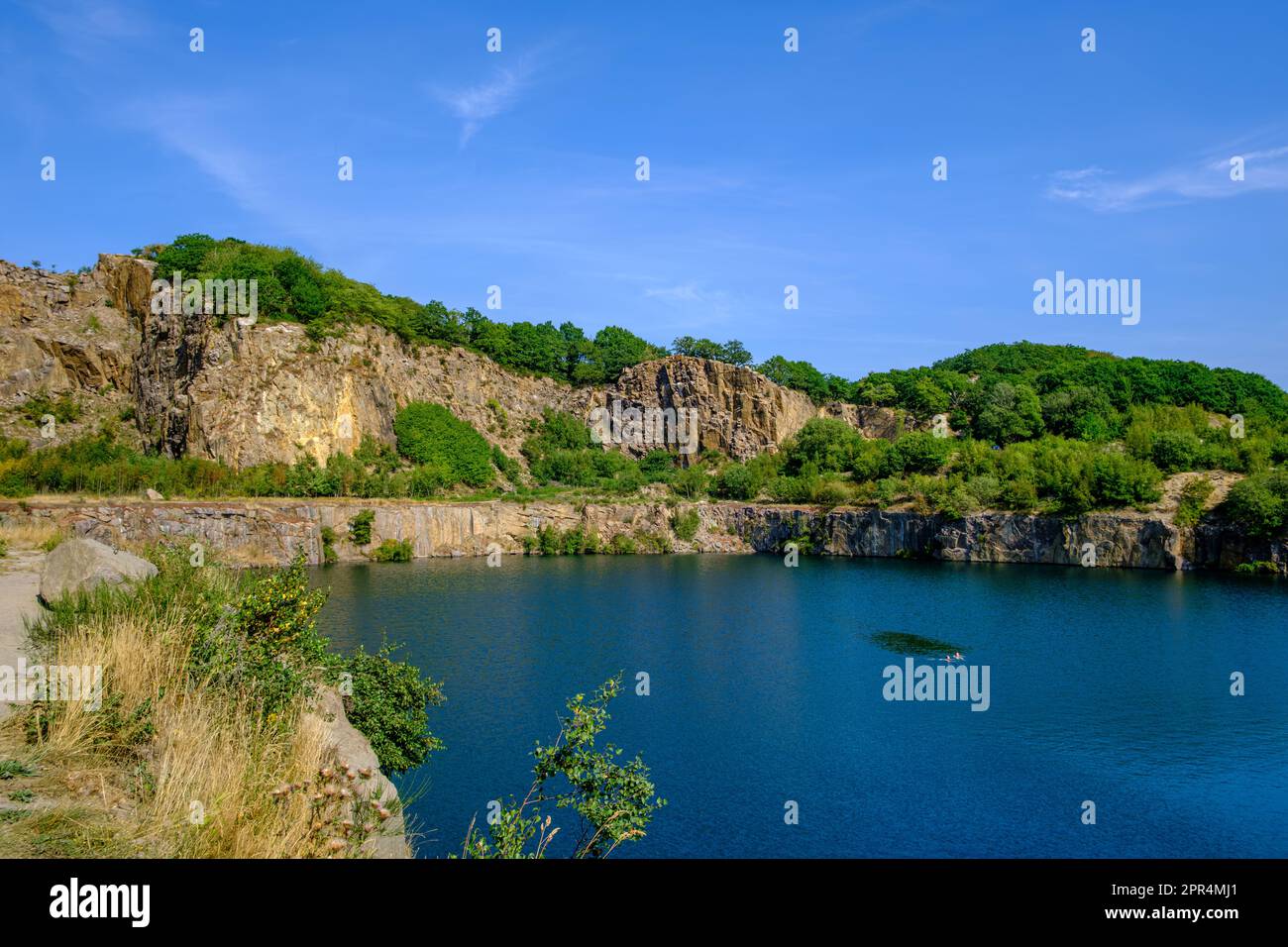 Scenic landscape around Opal Lake on Hammeren headland on the northern ...